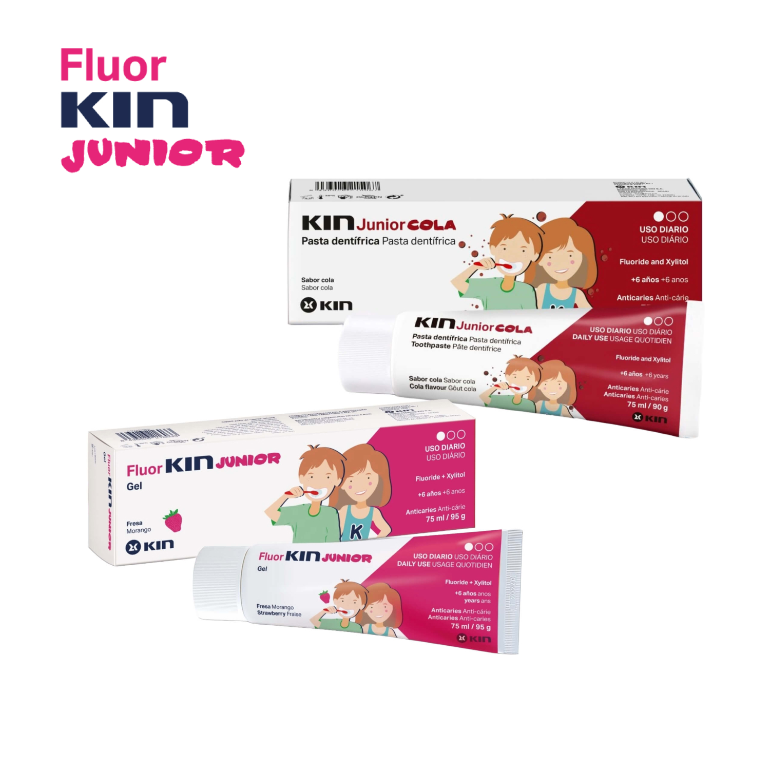 FluorKIN Junior - Toothpaste - Gel Toothpaste - KIN